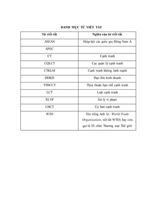 Pháp luật về thỏa thuận hạn chế cạnh tranh trong hoạt động thương mại | DOCX