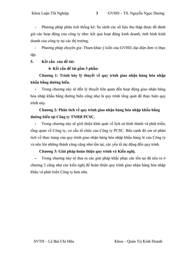 Khóa luận: Quy trình giao nhận hàng hóa nhập khẩu bằng đường biển | PDF