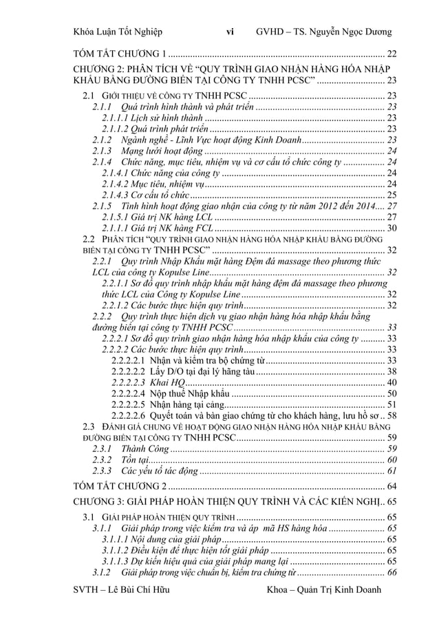 Khóa luận: Quy trình giao nhận hàng hóa nhập khẩu bằng đường biển | PDF