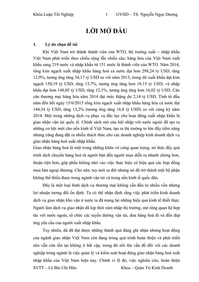 Khóa luận: Quy trình giao nhận hàng hóa nhập khẩu bằng đường biển | PDF