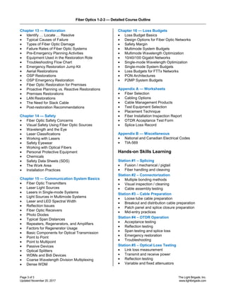 Detailed course-outline-fiber-optics-1-2-3 | PDF