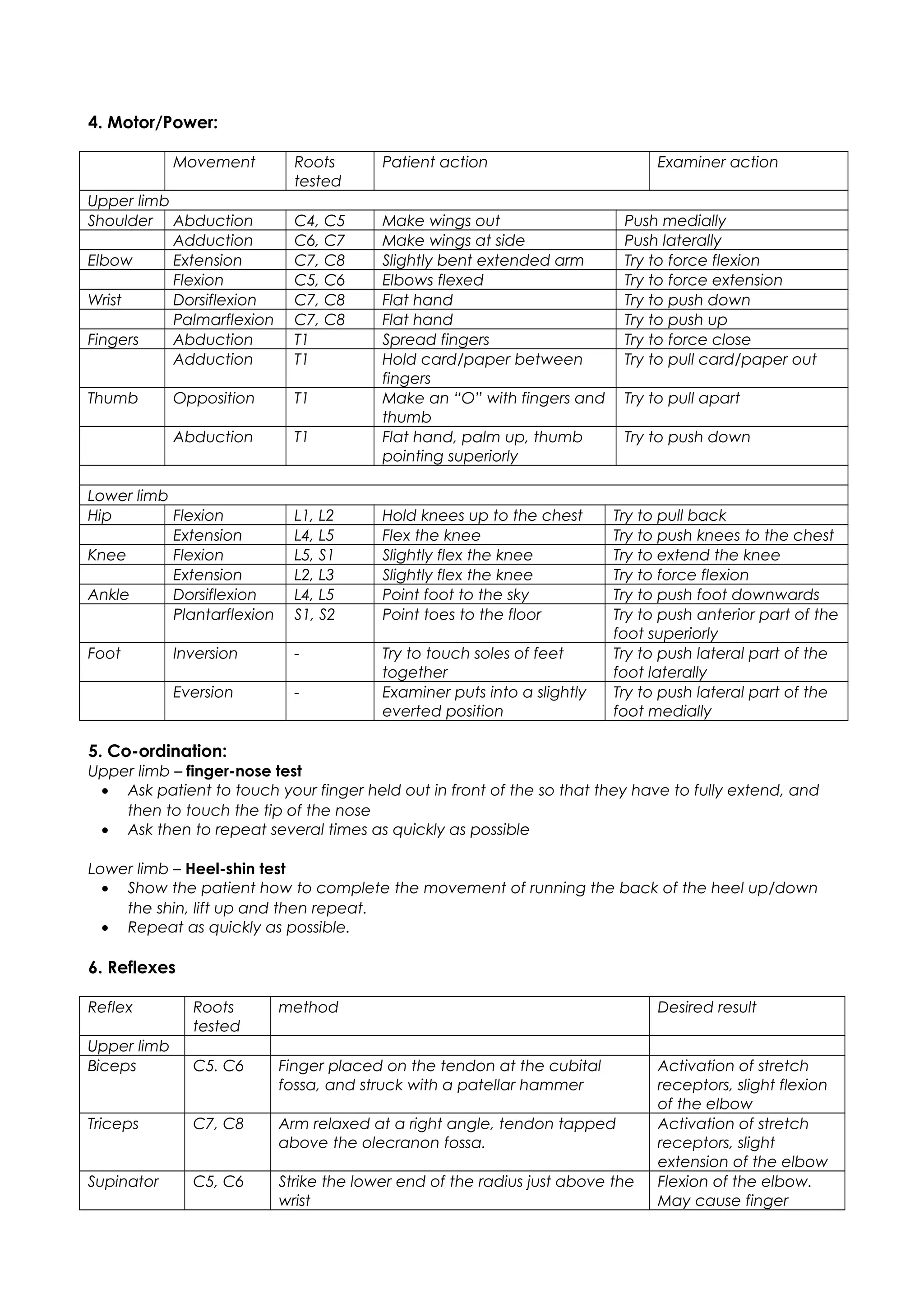 Detailed first and second year OSCE stations | DOC