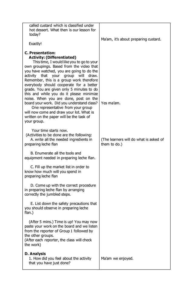 DETAILED LESSON PLAN IN COOKERY 9 | DOCX