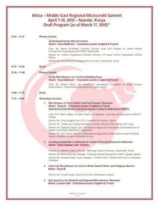 Detailed Agenda - Africa - Middle East Regional Microcredit Summit 2010 ...