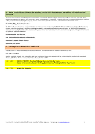 Cities Alive: Green Roofs and Green Walls Conference | PDF | Business ...