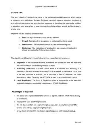 detail of flowchart and algorithm that are used in programmingpdf | PDF