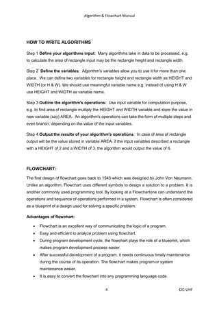 detail of flowchart and algorithm that are used in programmingpdf | PDF