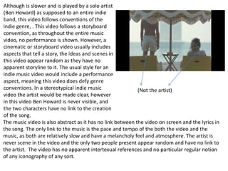 Detailed Analysis of Music Videos | PPT