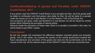 Detailed analysis of the CENVAT credit rules, 2017 | PPTX