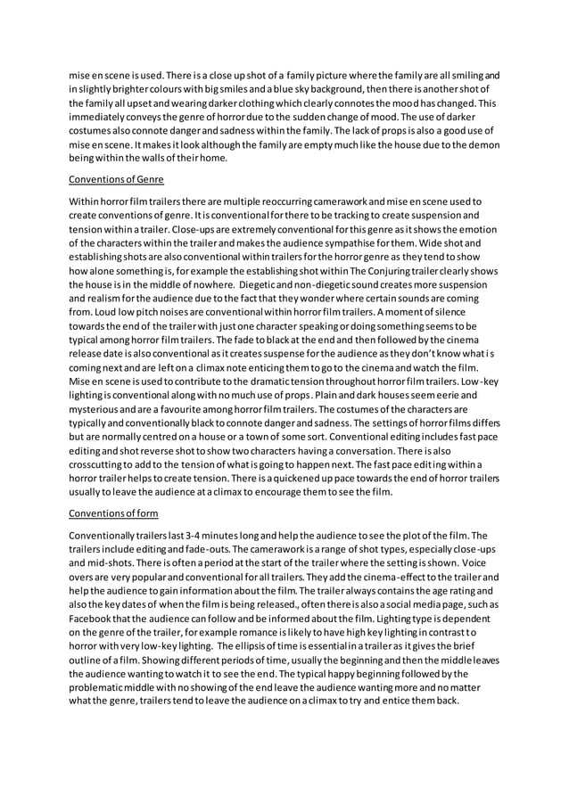 Detailed Analysis of The Conjuring | DOCX