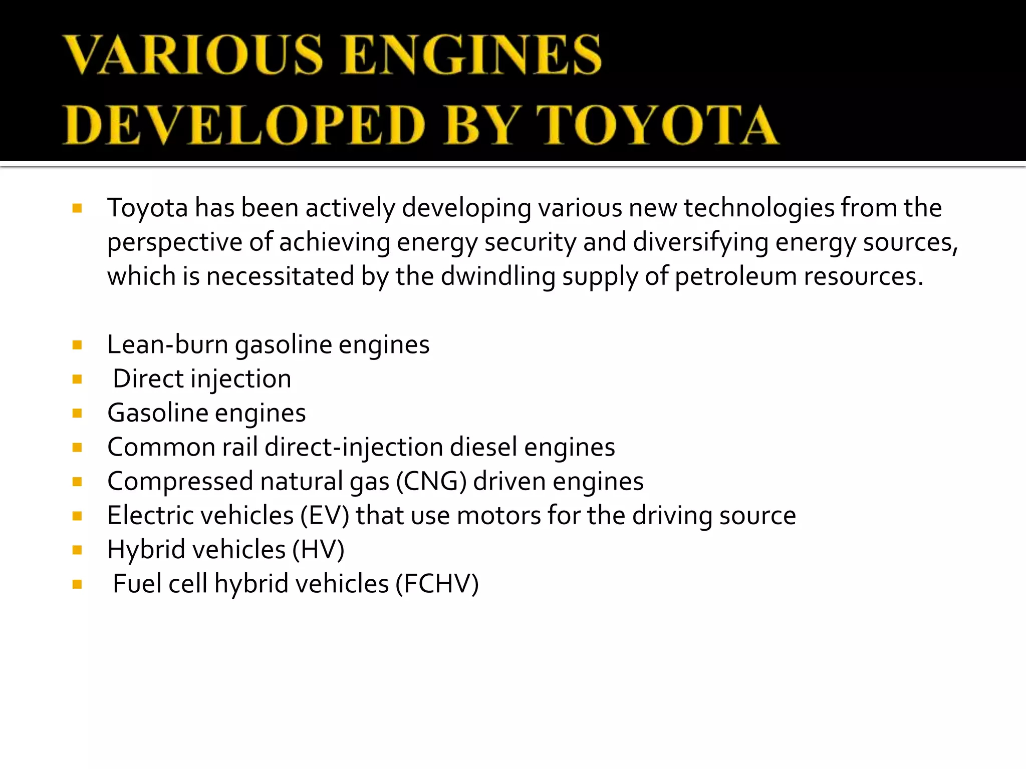Detailed analysis of the toyota prius engine | PPTX