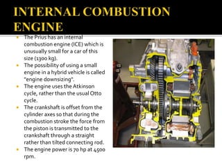 Detailed analysis of the toyota prius engine | PPTX