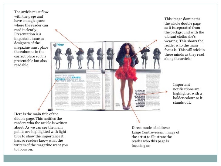 Detailed annotation of a music magazine