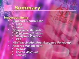 Detailed Bloodborne Pathogens and infection control | PPT