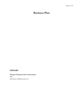 Detailed business plan | DOC