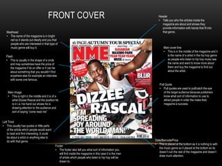 Detailed class analysis of music magazine one nme | PPT