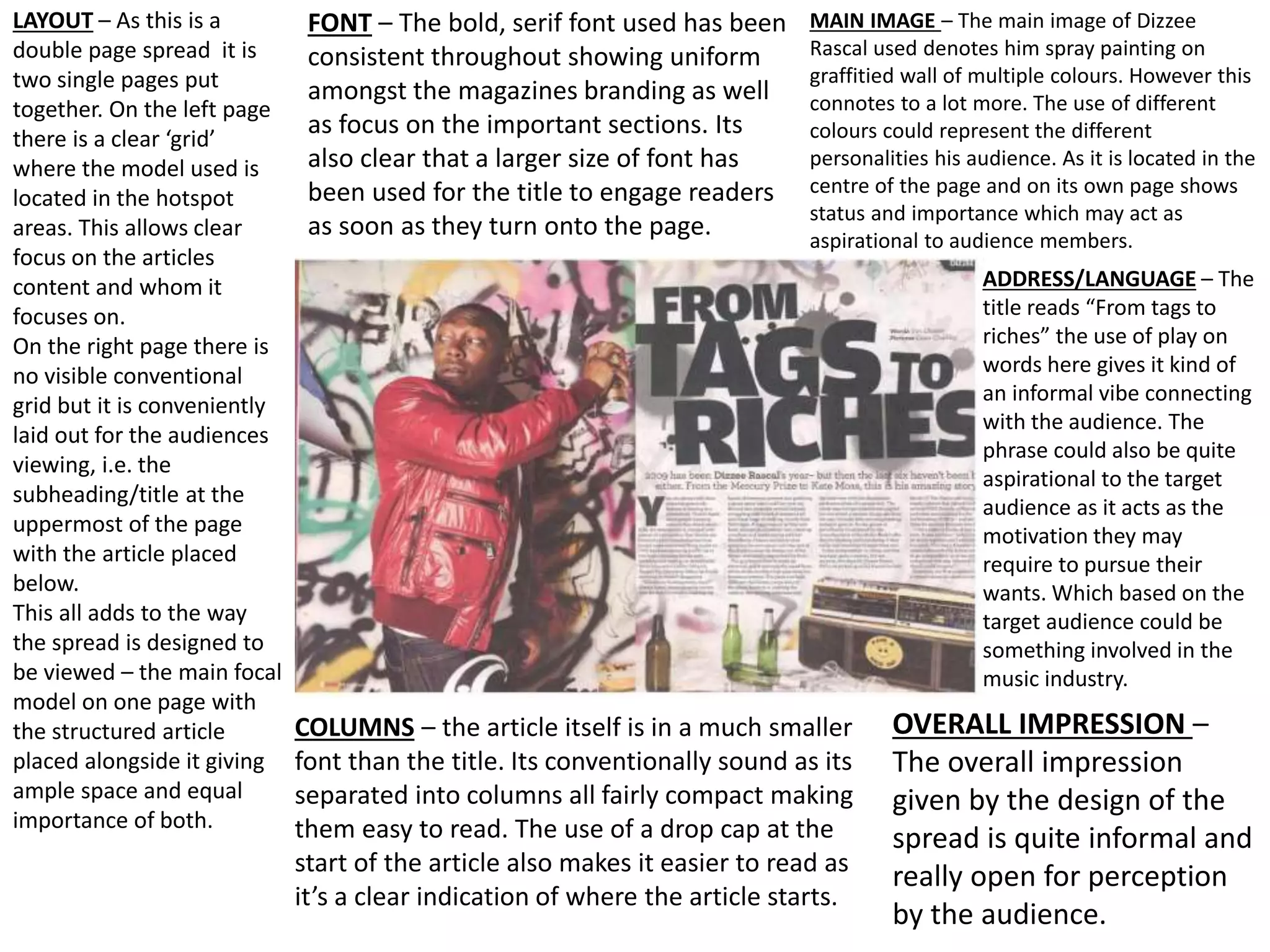 Detailed class analysis of music magazine on nme | PPT