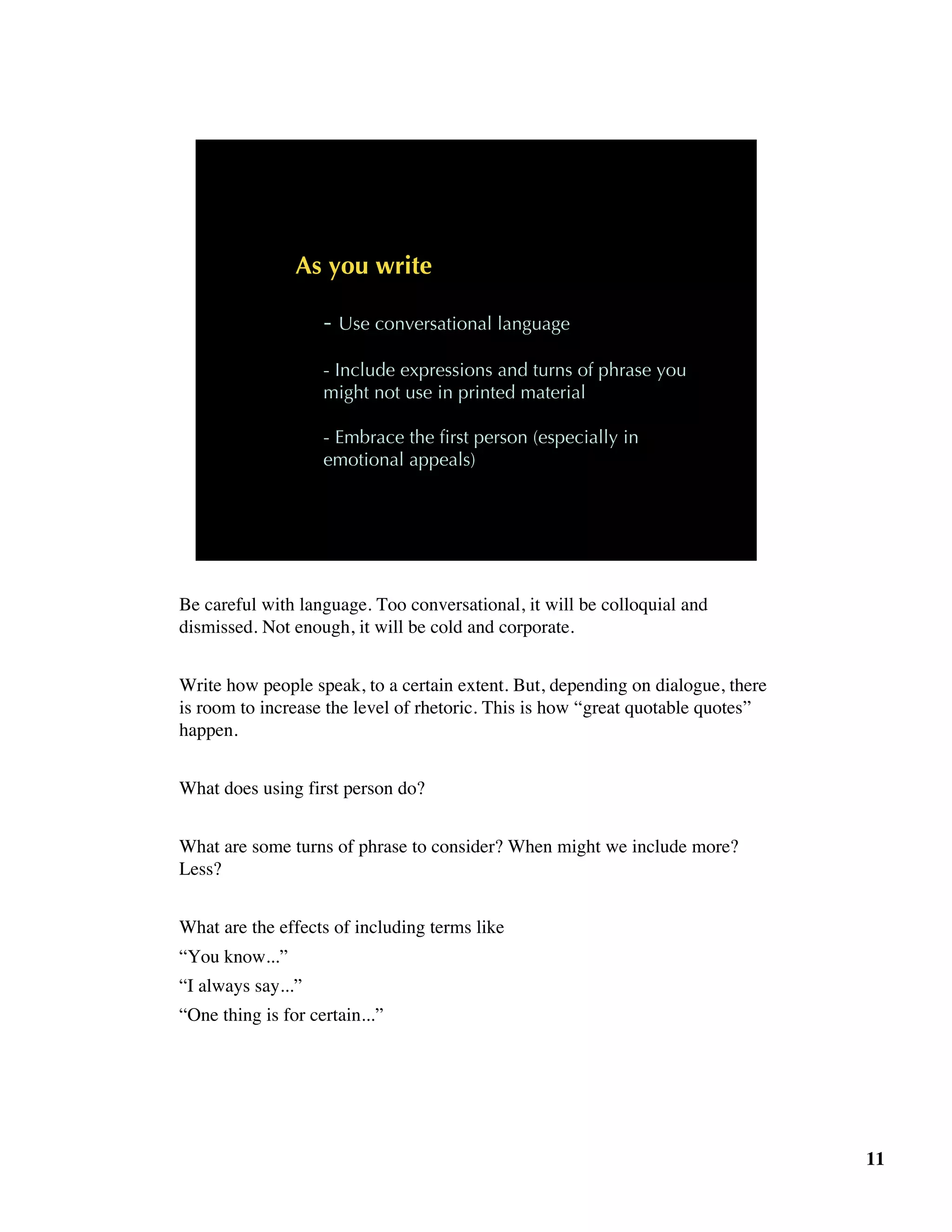 Detailed class notes and speaking points | PDF