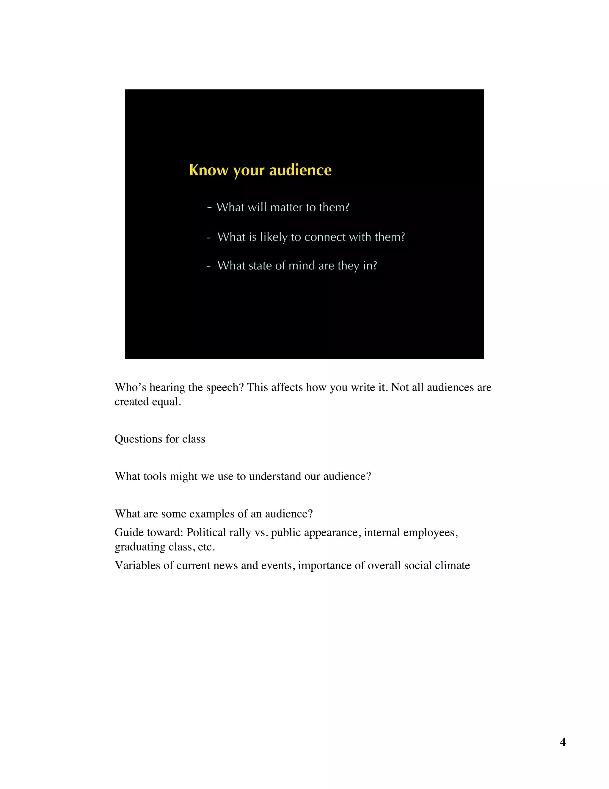 Detailed class notes and speaking points | PDF