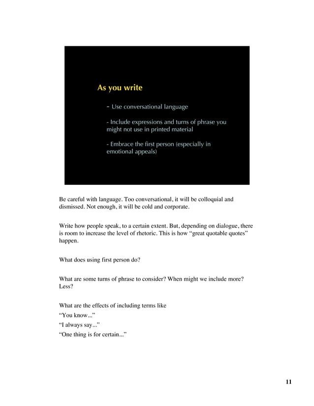 Detailed class notes and speaking points | PDF