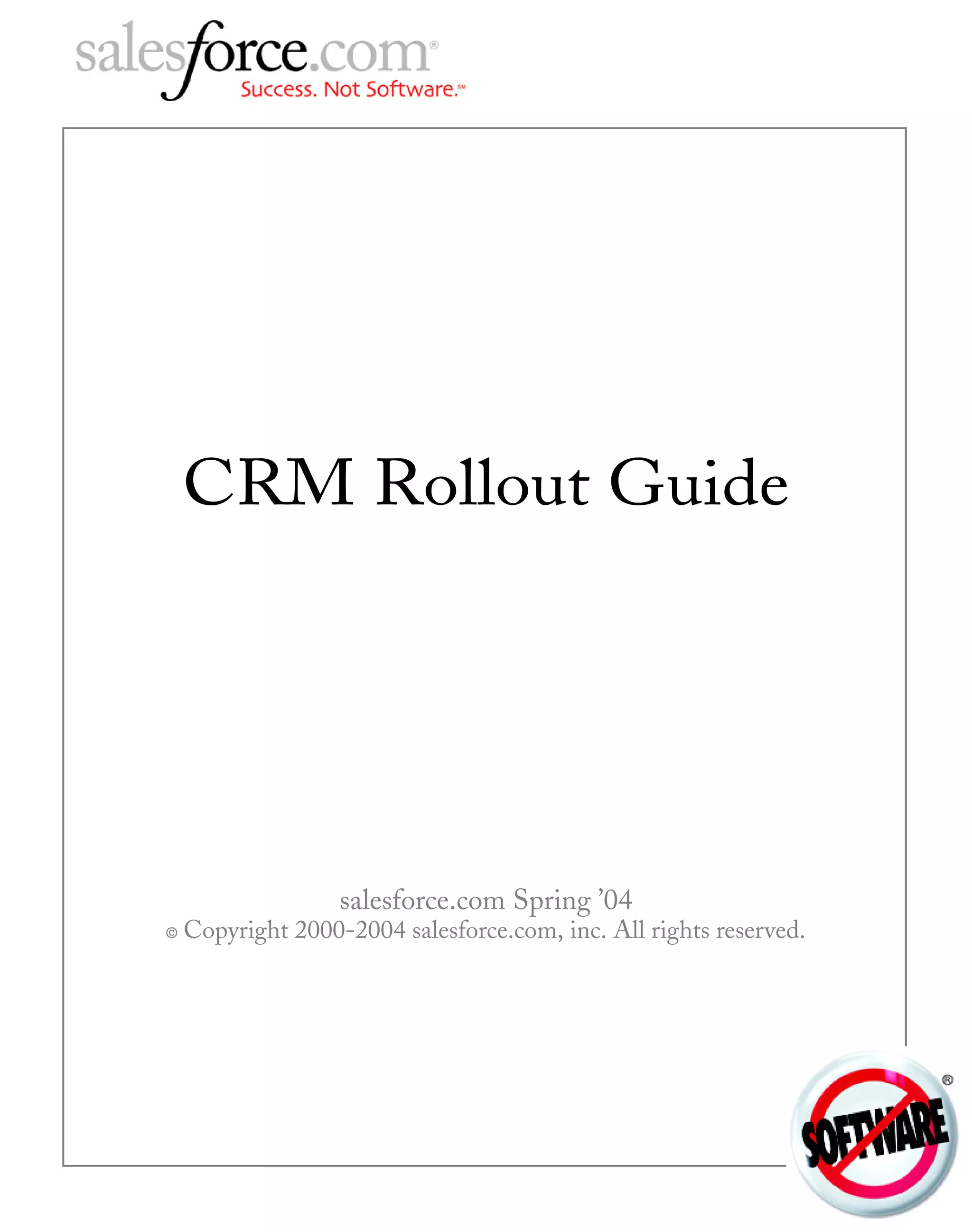 Detailed crm rollout_guide | PDF