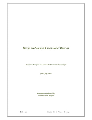 Detailed Damage Assessment Report West Bengal 2011 | PDF