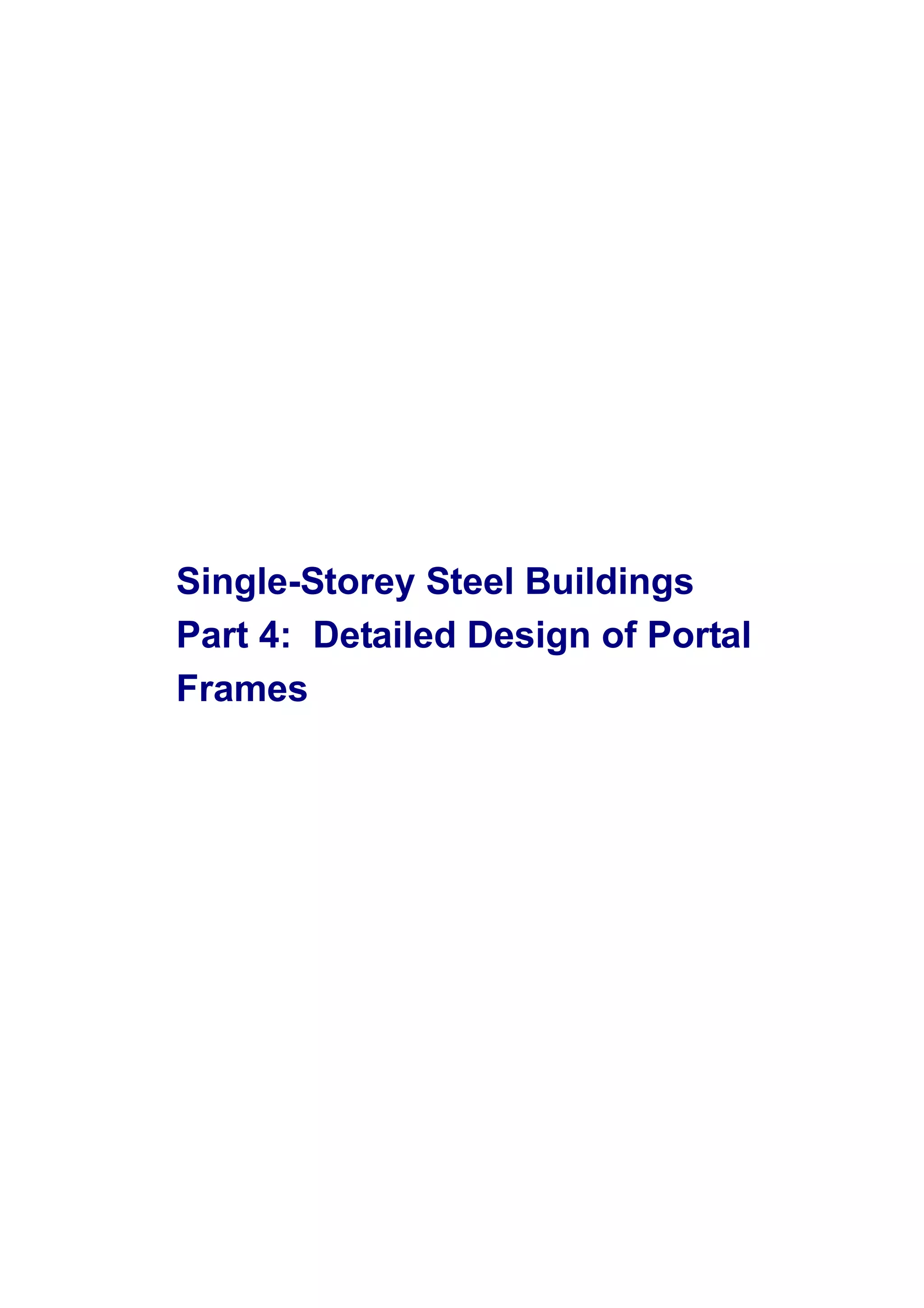 Detailed design of portal frames | PDF