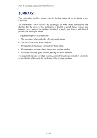 Detailed design of portal frames | PDF