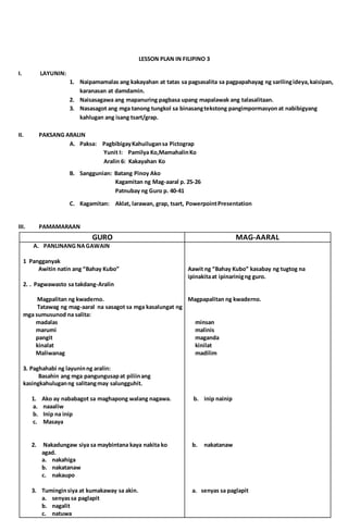 Detailed Lesson Plan In Filipino Lesson Plan In Filipino,, 60% OFF