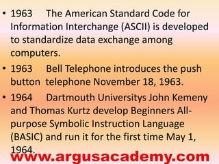 Detailed facts on computer development | PPT