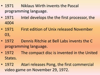 Detailed facts on computer development | PPT | Free Download