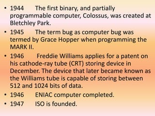 Detailed facts on computer development | PPT