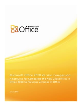 Comparison for Office Versions | PDF