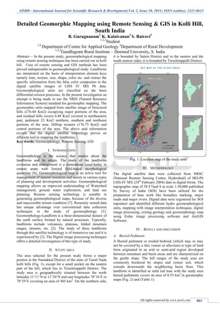 Detailed Geomorphic Mapping of Kolli Hill Using Remote Sensing and GIS ...