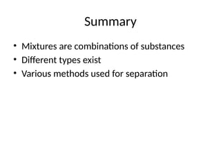 Comprehensive Grade 9 Chemistry: Exploring Mixtures and Their ...