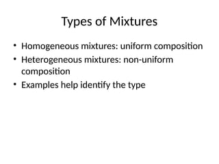 Comprehensive Grade 9 Chemistry: Exploring Mixtures and Their ...