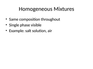Comprehensive Grade 9 Chemistry: Exploring Mixtures and Their ...
