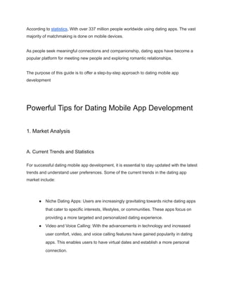 Detailed Guide on Dating Mobile App Development in 2023 | PDF | Social ...