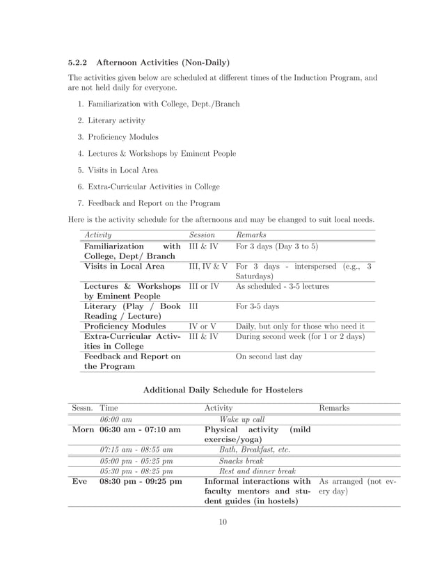 Detailed Guide on Student Induction program.pdf | College Planning ...