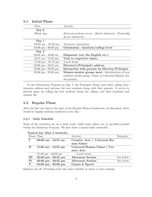 Detailed Guide on Student Induction program.pdf | College Planning ...