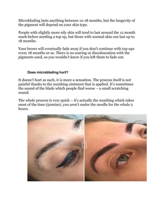 Detailed information about microblading | PDF