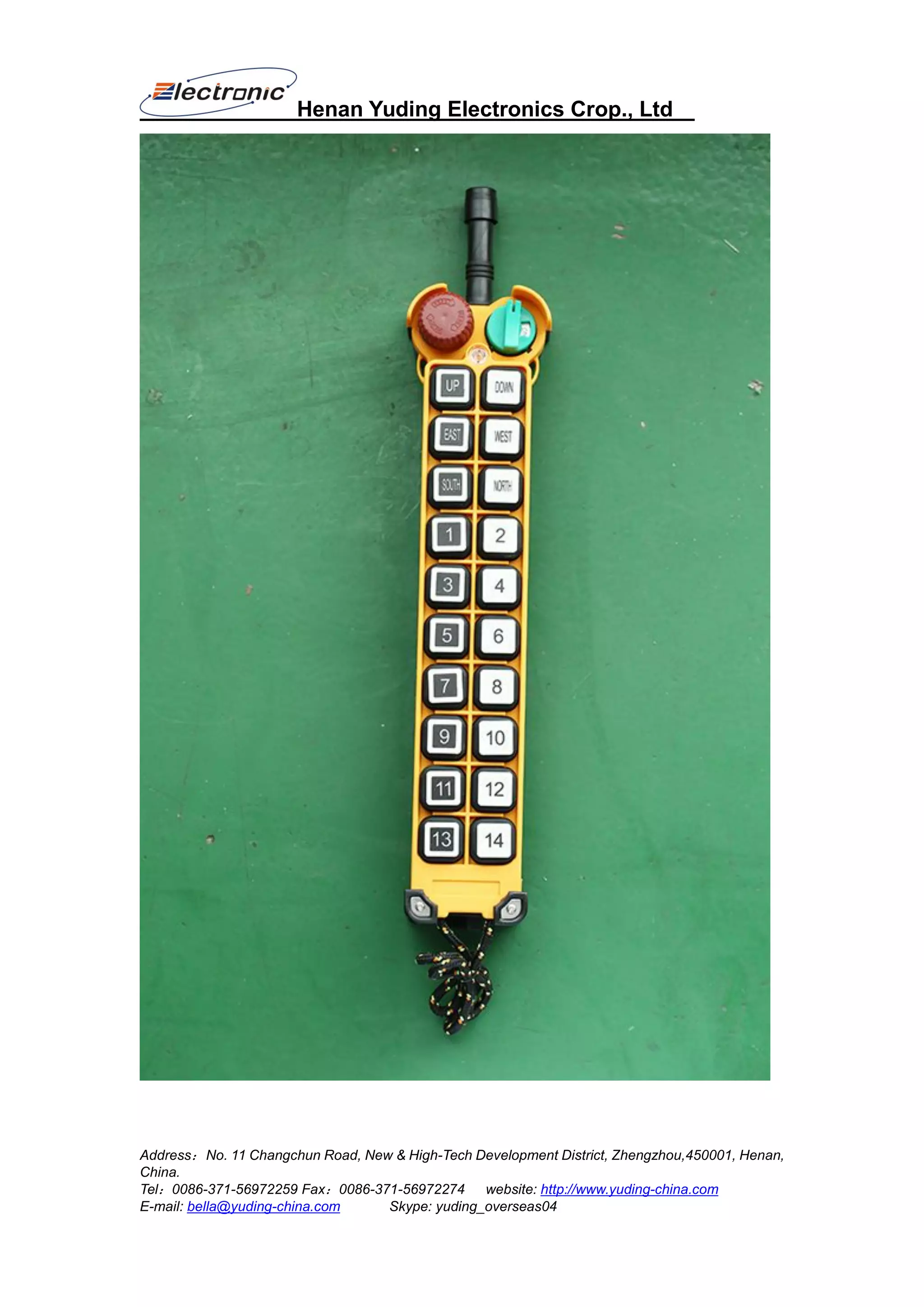 Detailed information of f21 20s radio remote control | PDF