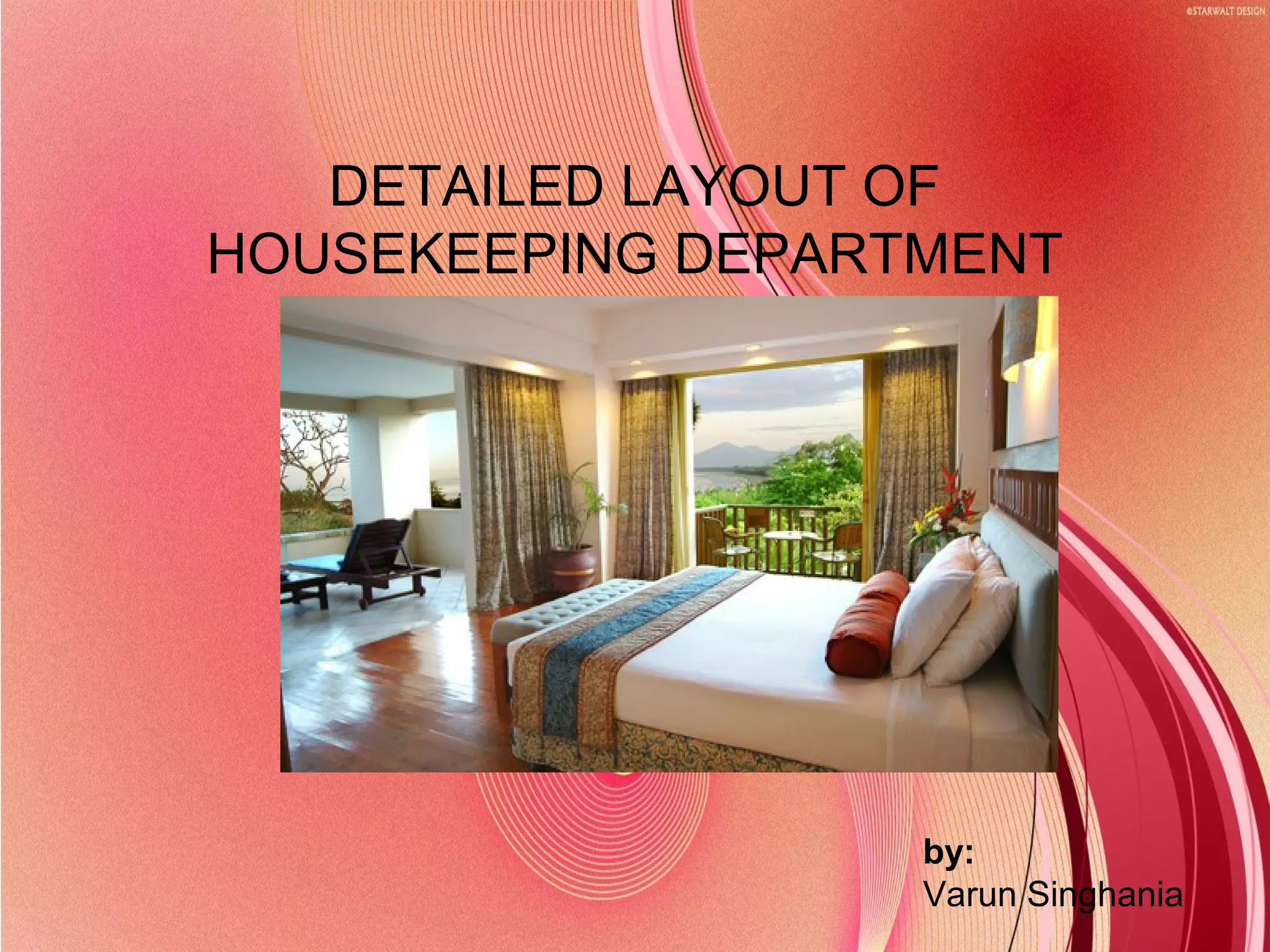 Detailed layout of housekeeping department | PPT