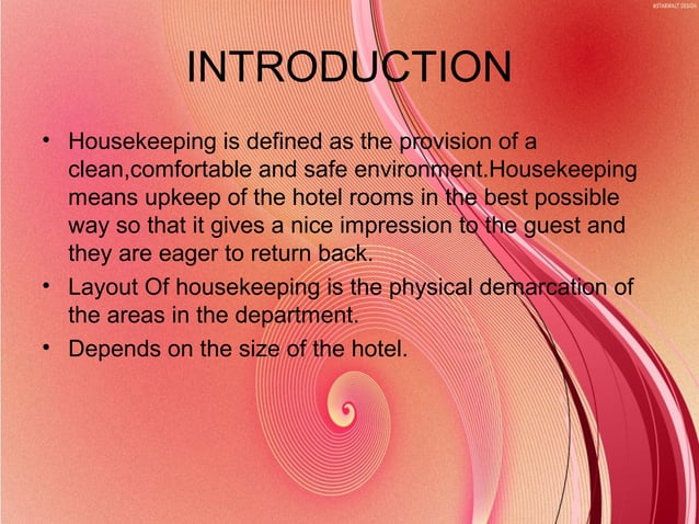 Detailed layout of housekeeping department | PPT | Interior Decorating ...