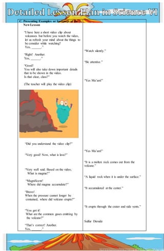 DETAILED LESSON PLAIN IN SCIENCE | DOCX