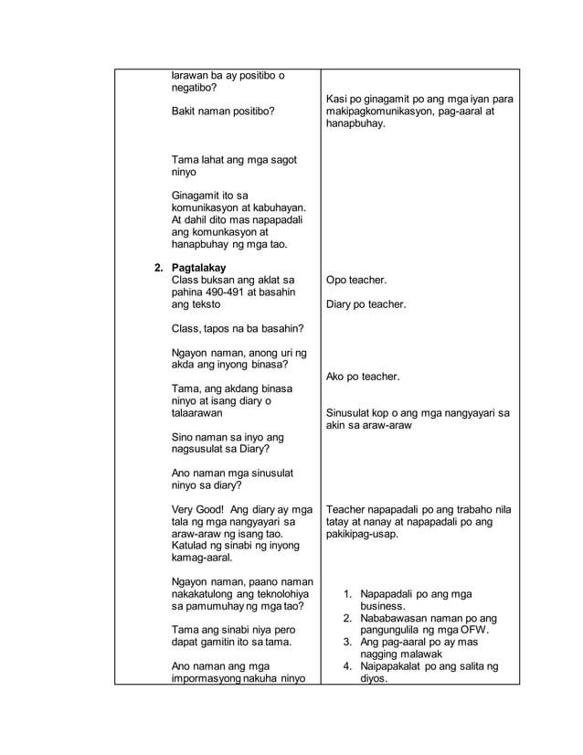 Detailed lesson plan | DOCX
