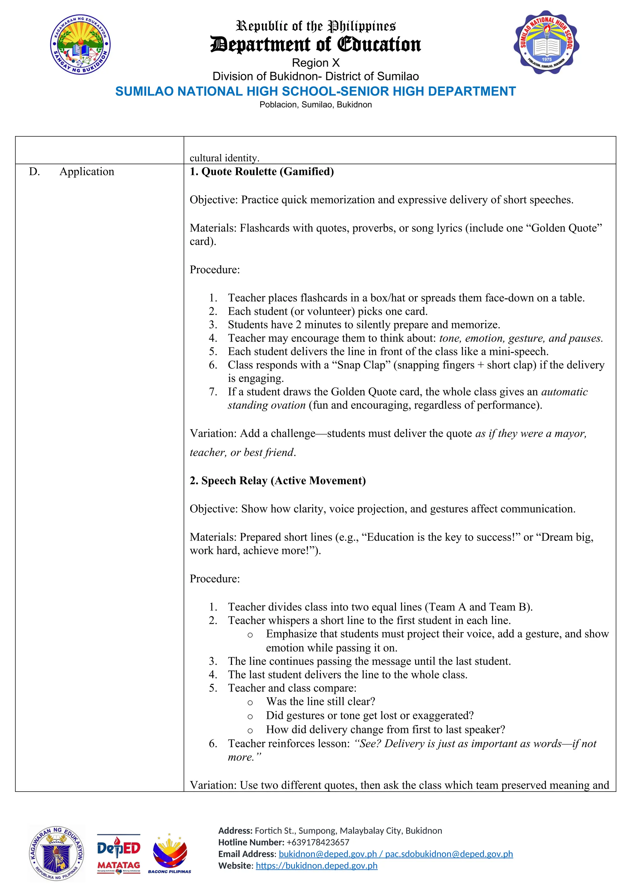Detailed Lesson Plan -COT 1.docx for SHS | DOCX