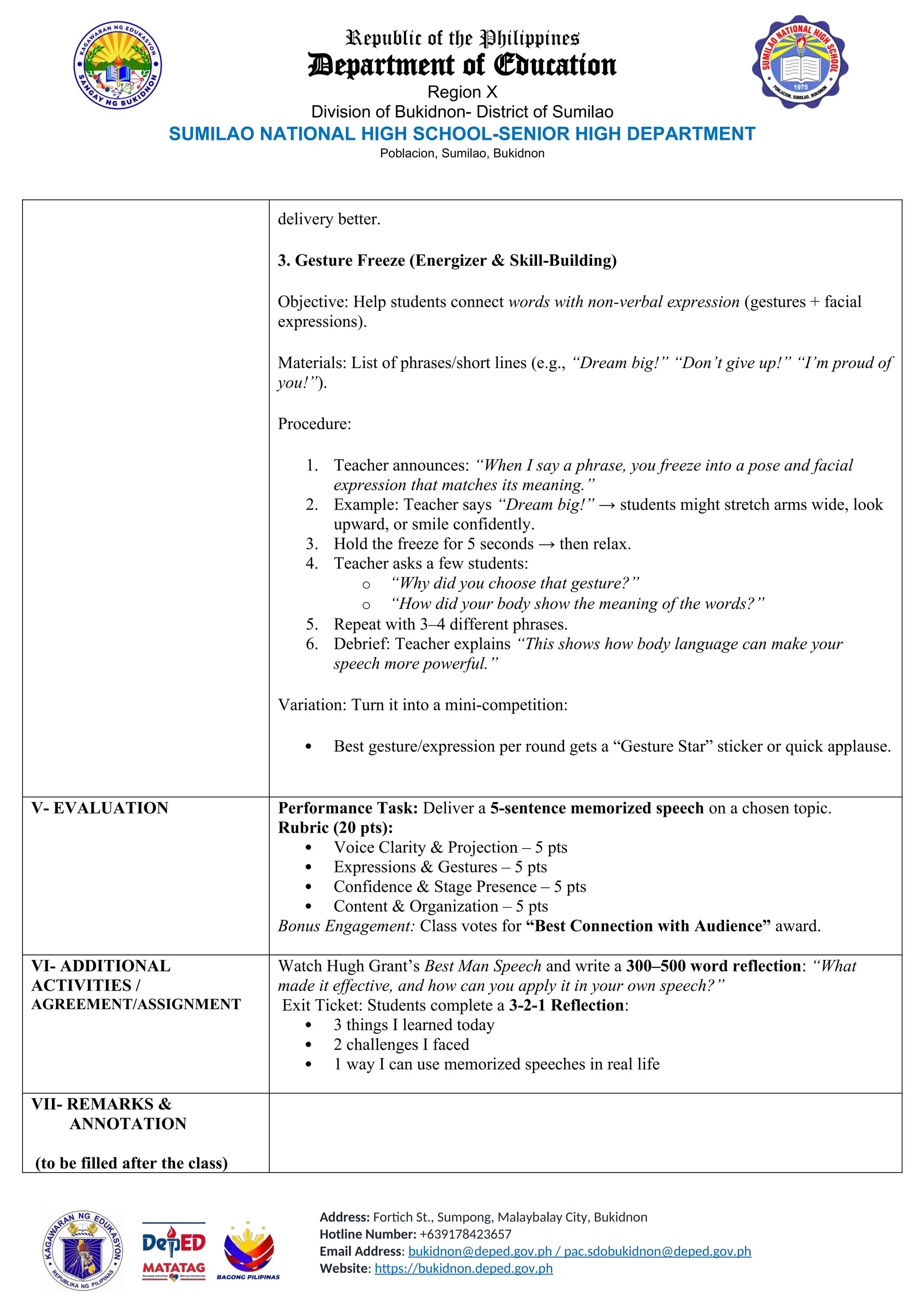 Detailed Lesson Plan -COT 1.docx for SHS | DOCX