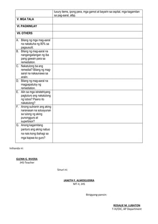 Detailed Lesson Plan - DLP - Araling Panlipunan 9 - Pag-iimpok at ...