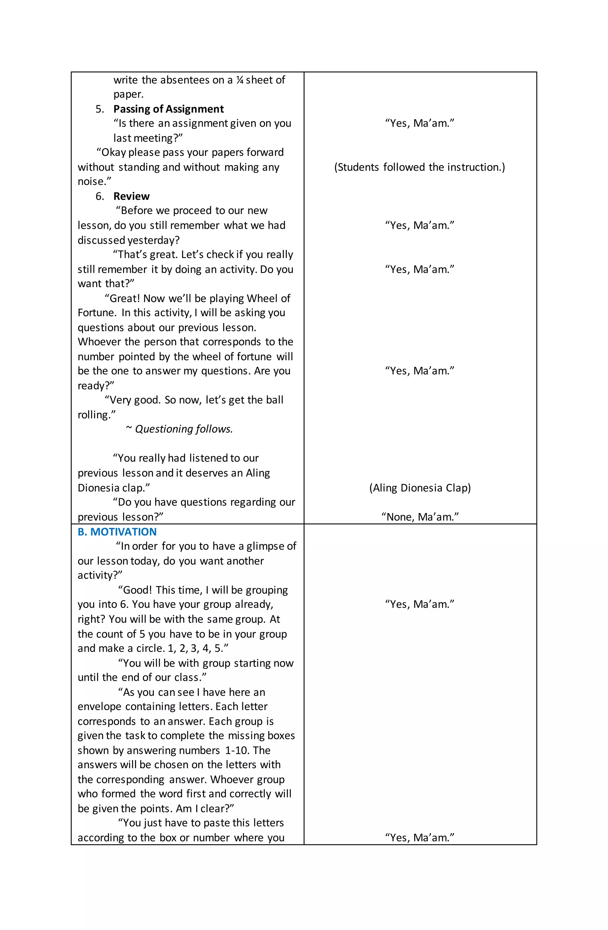 Lesson plan about statistics math 7 | DOCX